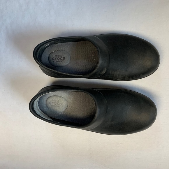 CROCS | Shoes | Triple Comfort Crocs Black Melt Antique Size 9 | Poshmark